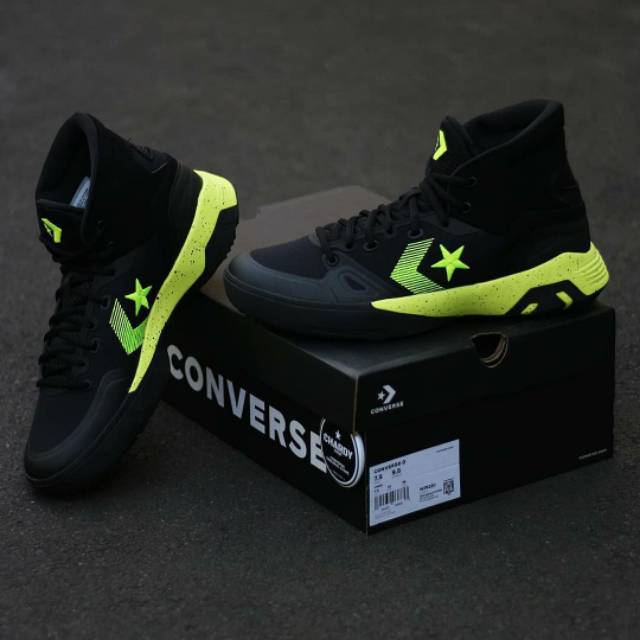 Jual Sepatu Basket CONVERSE G4 High Black Lemon Venom Original 165907C ...