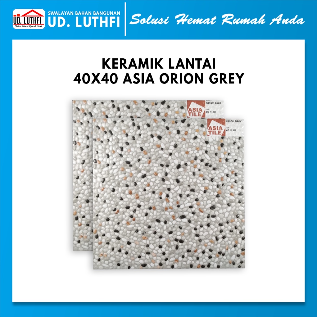 Jual Keramik Lantai 40x40 Asia Orion Grey A | Shopee Indonesia