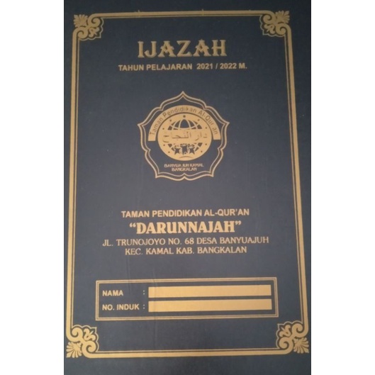 Jual Map Rapot Hardcover Cetak Sablon, Karton No.40 ( Lengkap Dengan ...