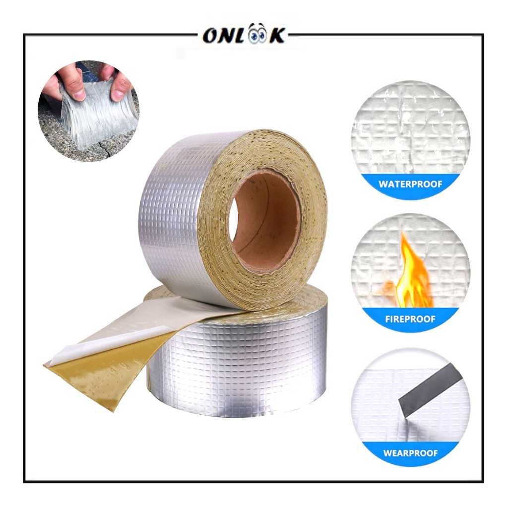 Jual Lakban Anti Bocor / Lem Anti Air / Perekat Super / Alumunium Foil Butyl Rubber Tape ...