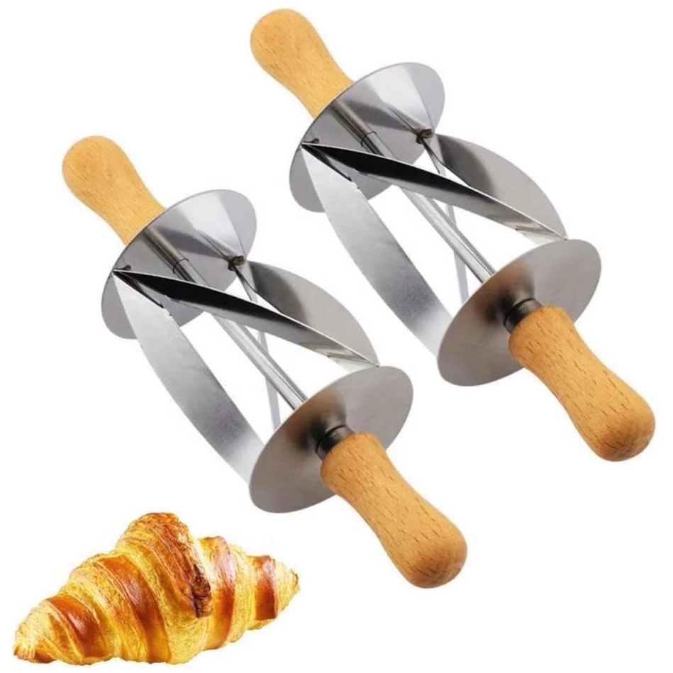 Jual Croissant Dough Roller Cutter Pemotong Adonan Bentuk Segitiga Roti ...