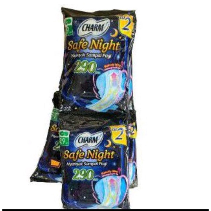 Jual CHARM SAFE NIGHT ISI 2 UKURAN 290mm KEMASAN SACHET ECERAN | Shopee ...