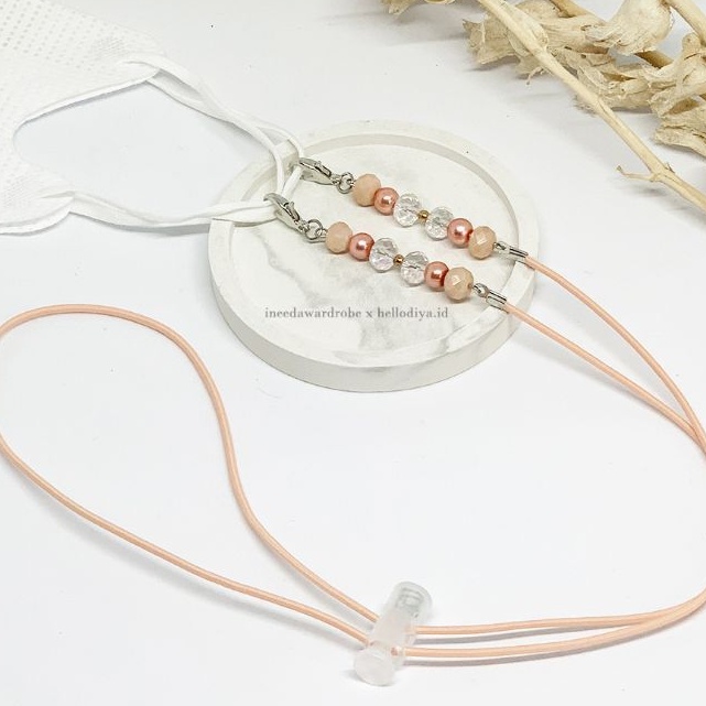 Jual (1) KONEKTOR MASKER HIJAB 2in1 - konektor masker hijab - kalung ...