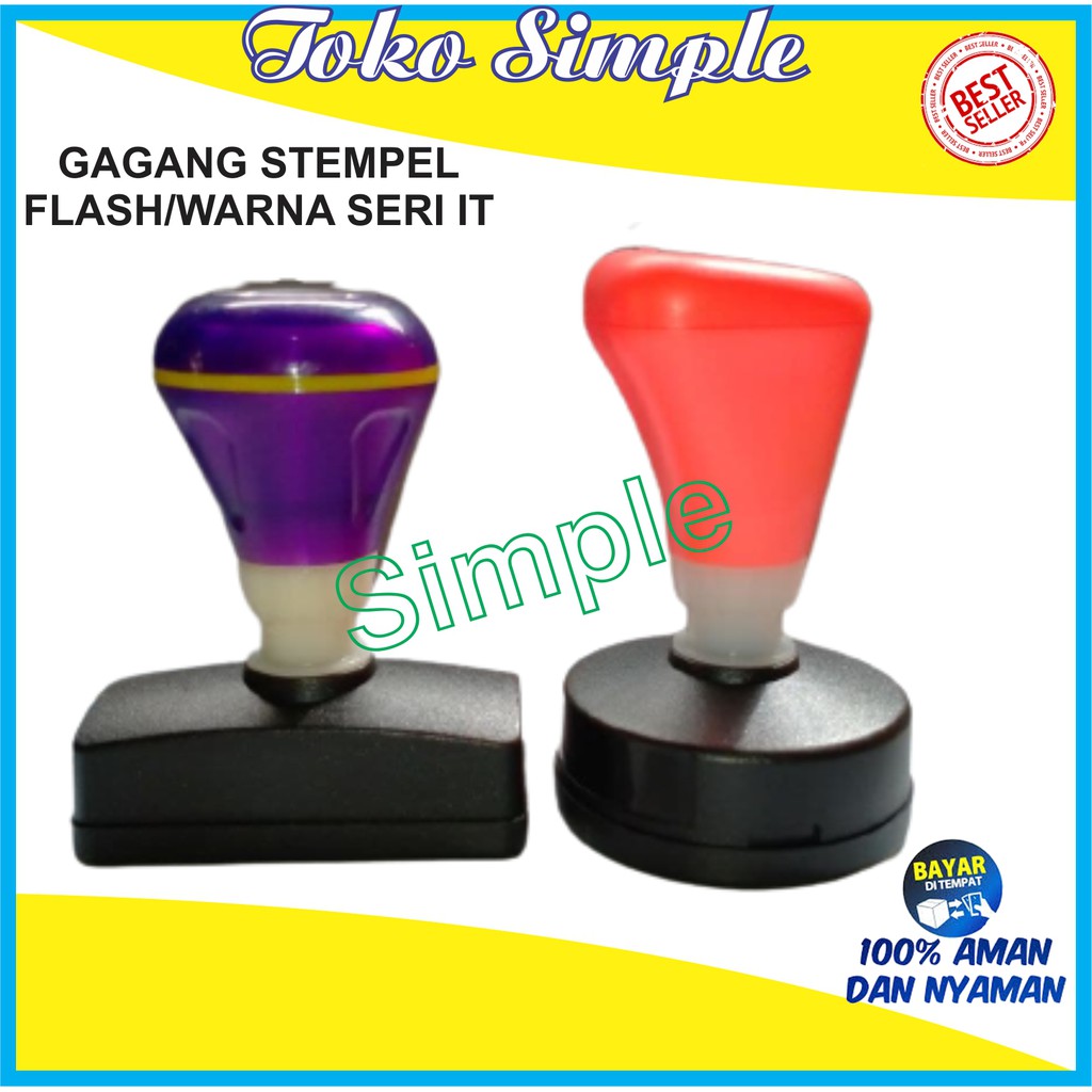 Jual GAGANG STEMPEL FLASH SERI IT I STEMPEL WARNA I BULAT KOTAK OVAL ...