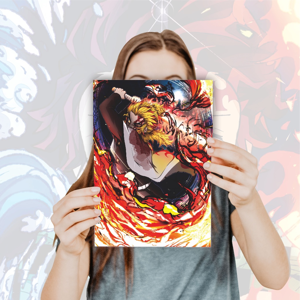 Jual Poster Anime Kimetsu no Yaiba Demon Slayer Nezuko Tanjiro Zenitsu ...