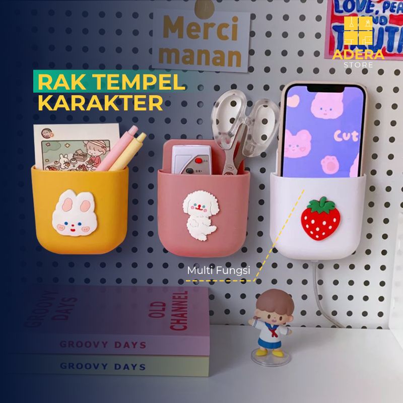 Jual Kotak holder tempat charger hp dinding remot tv ac gantung tempel ...