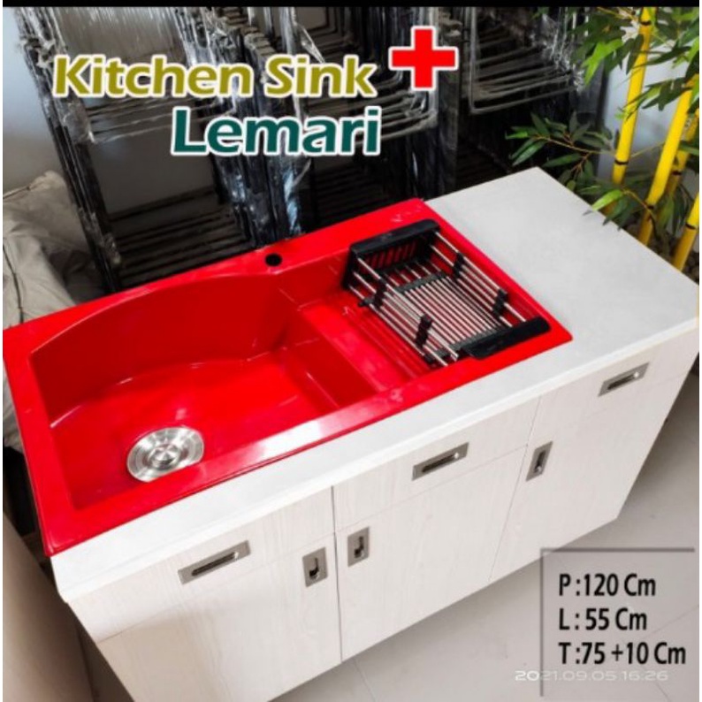 Jual kitchen sink set kabinet / kitchen set portable / kitchen sink ...