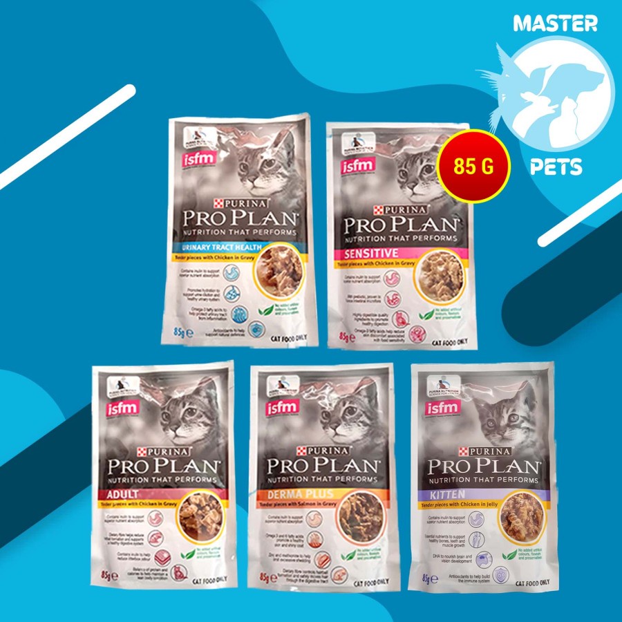 Jual Makanan Kucing Basah Pro Plan Wet 85gr Cat Food ProPlan Pouch ...