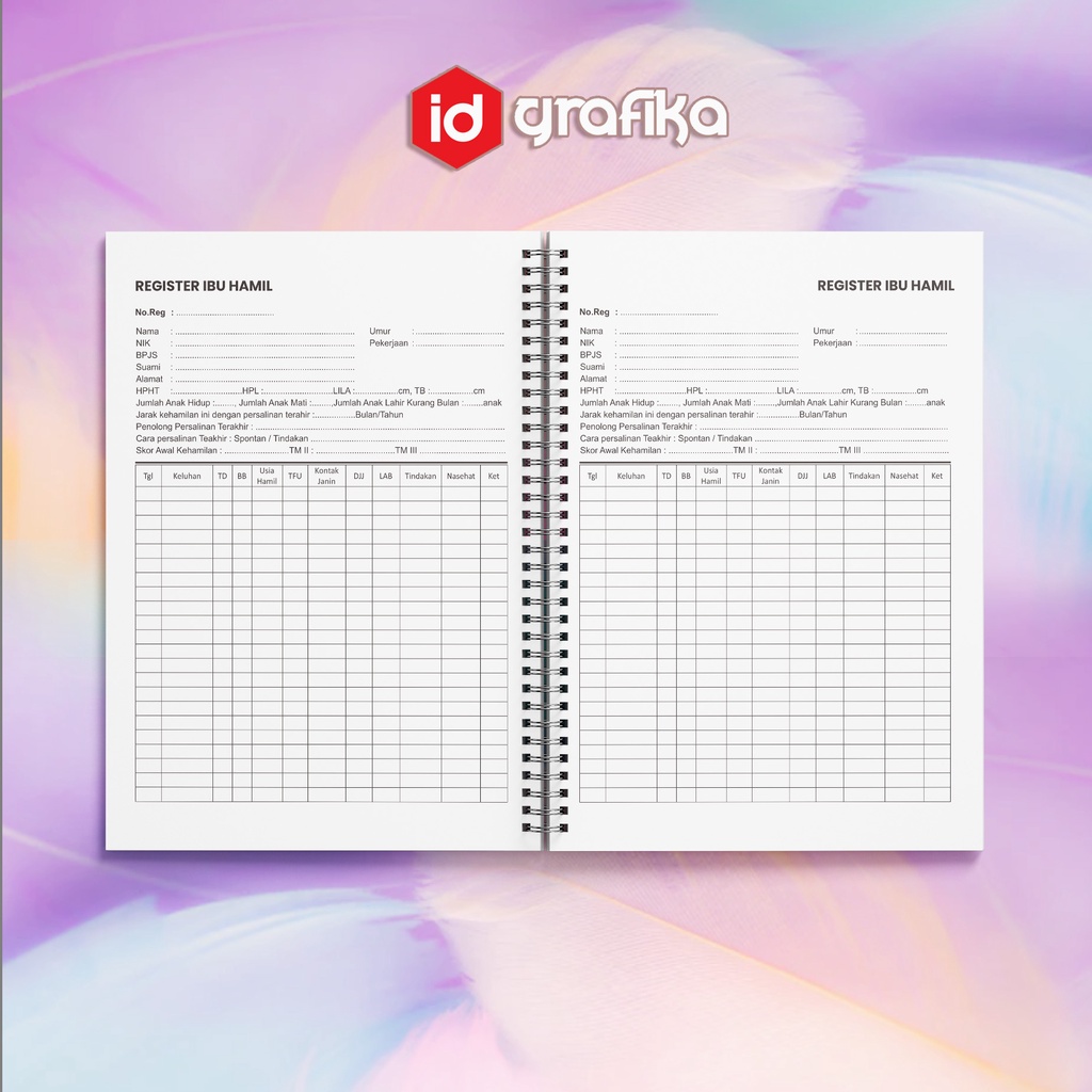 Jual BUKU REGISTER KEBIDANAN UKURAN A5, CATATAN HARIAN BIDAN, LEMBAR ...