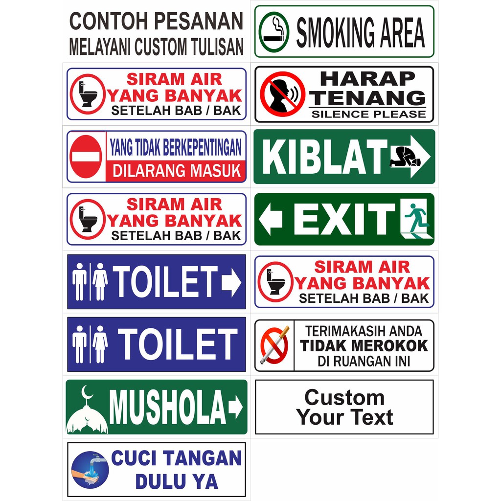 Jual Paket Papan nama ruangan (Papan akrilik, Besi siku), Siap pakai ...
