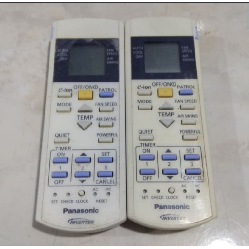 Jual REMOTE REMOT AC PANASONIC INVERTER A75C3167 A75C3225 ORIGINAL ...