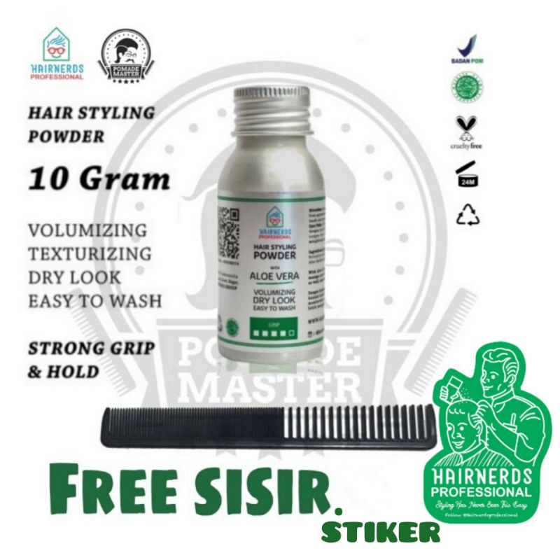 Jual Hairnerds Powder Professional Hair Styling Powder 10gr Kemasan ...