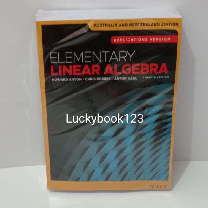 Jual Buku Elementary Linear Algebra Twelfh Edition by Howard Anton ...