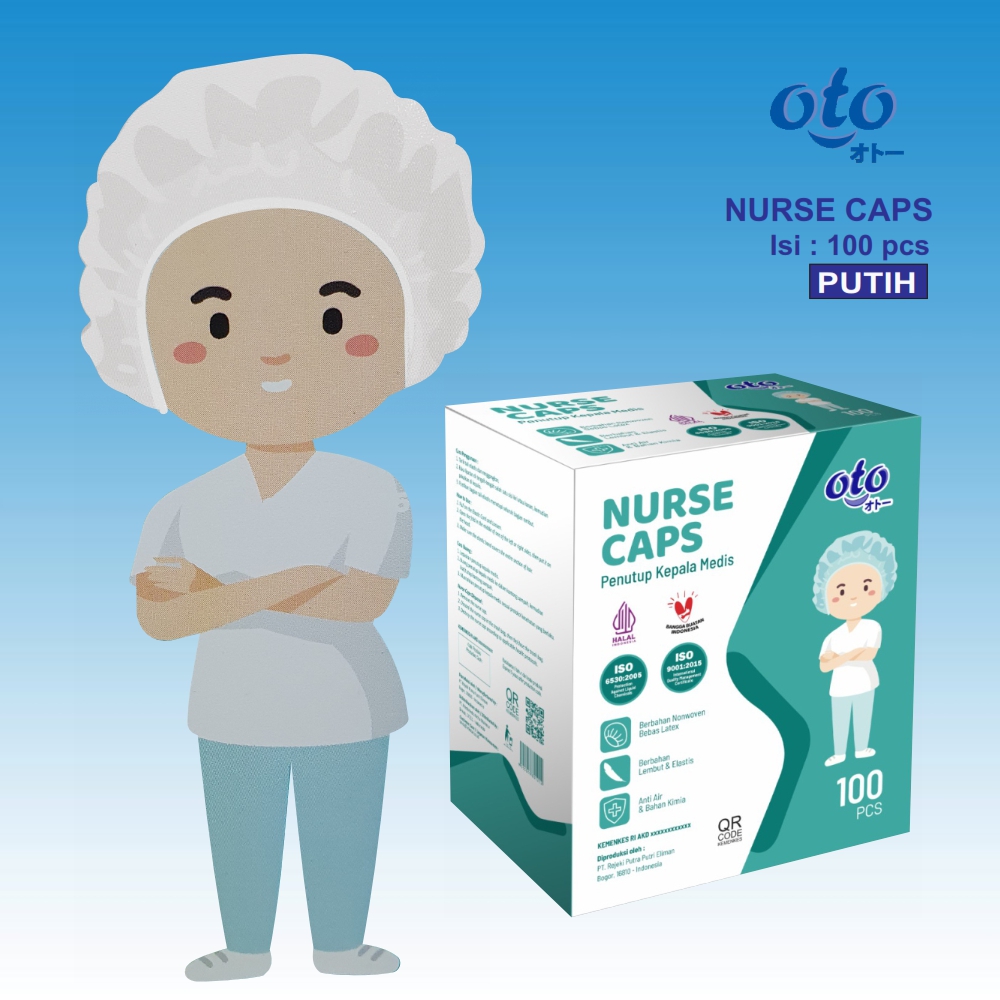 Jual OTO Nurse Cap Hair Net / Hair Cap / Penutup Kepala / Pelindung ...