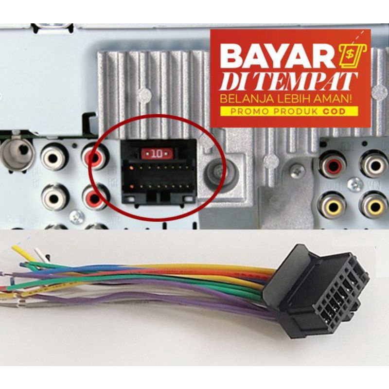 Jual Kabel Konektor / Soket Head Unit Single / Double Din Standar Audio ...