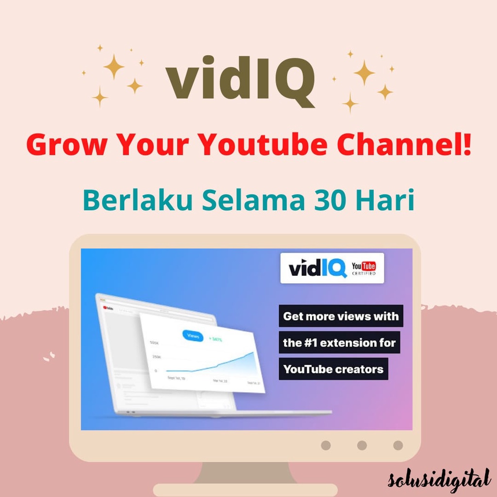 Jual VidIQ Pro & Boost 1 Bulan (Private & Bergaransi) | Shopee Indonesia