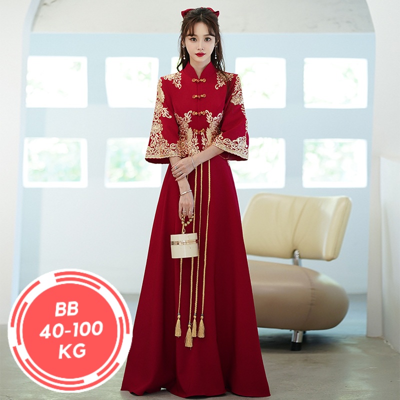 Jual Gaun Pengantin Cheongsam【JUMBO 8XL】Hanfu Ukuran Besar Pernikahan ...