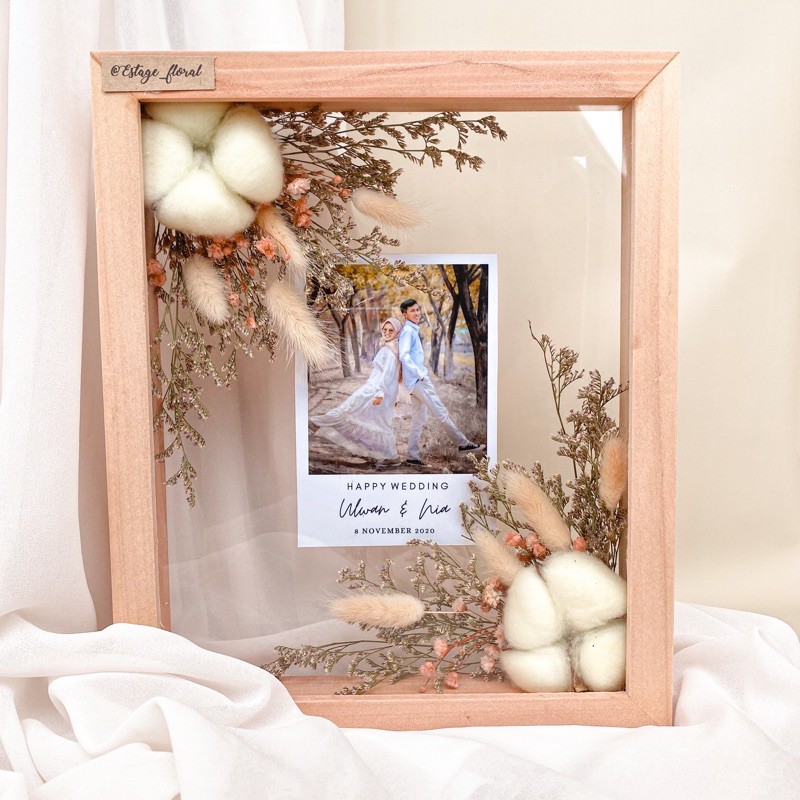 Jual 3D floating frame 8R , DRIED FLOWER IN FRAME double akrilik bunga ...