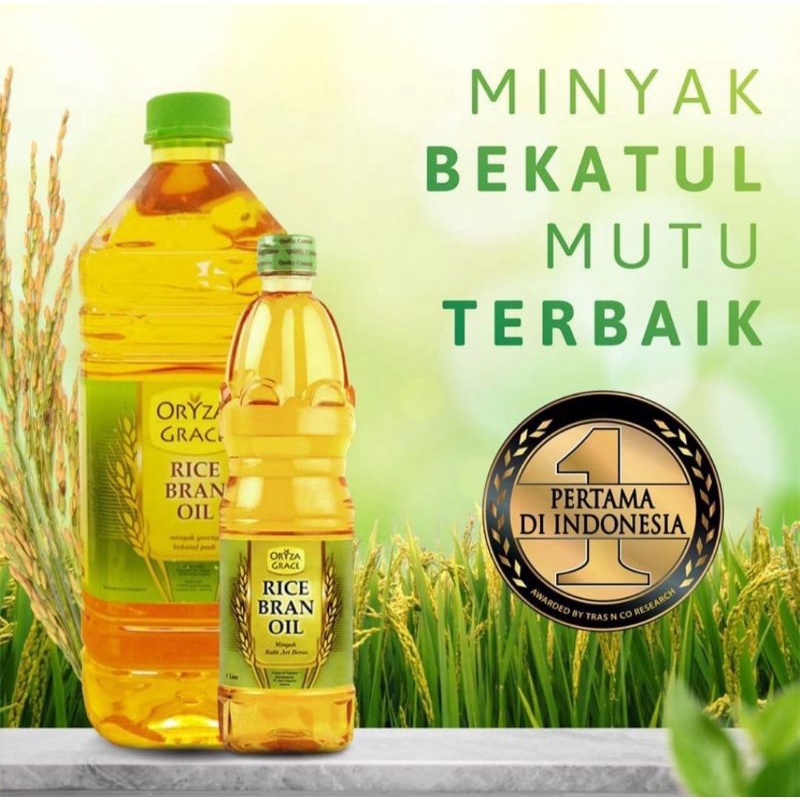 Jual ORYZA GRACE Rice Bran Oil / Minyak Goreng Bekatul Sehat ORYZA 1Liter | Shopee Indonesia