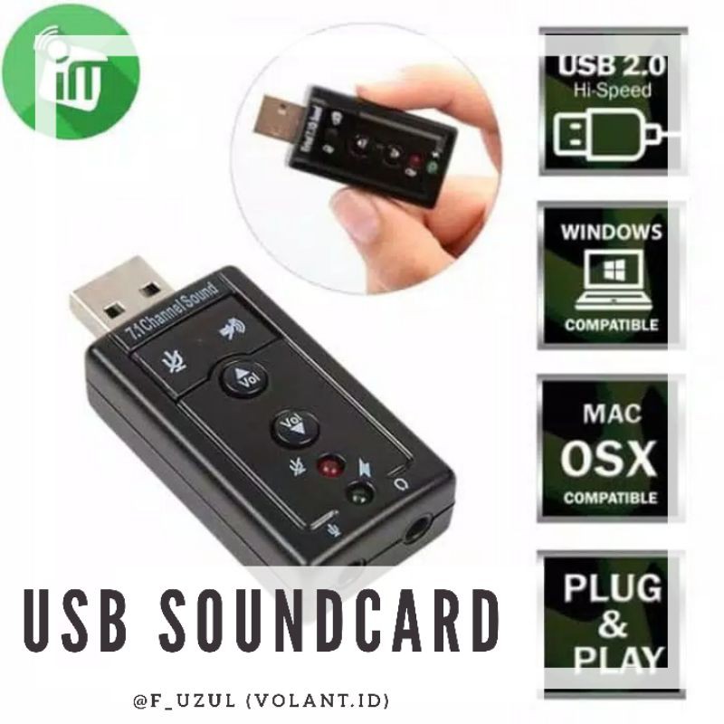 Jual Usb Soundcard Usb sound adapter untuk suara komputer laptop | Shopee Indonesia