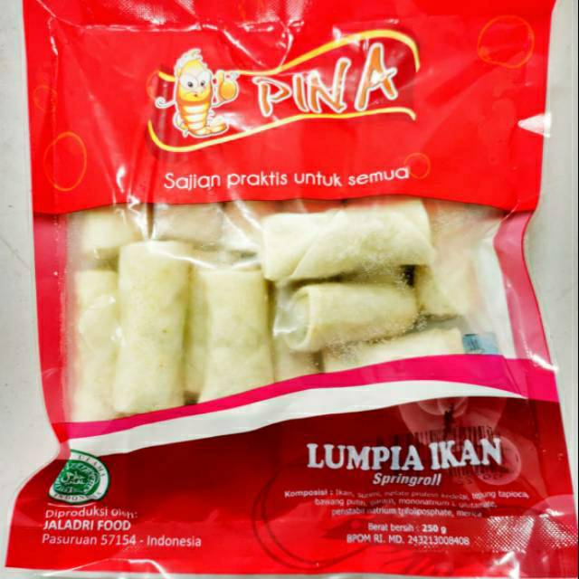 Jual PINA SPRINGROLL LUMPIA IKAN kemasan baru 250grm | Shopee Indonesia