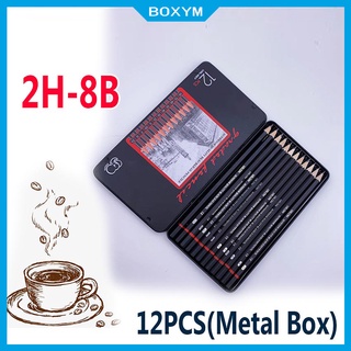 Jual 12 pcs Pensil gambar sketsa set lengkap 2H H F B HB 2B 3B 4B 5B 6B 7B 8B Charcoal Pensil ...