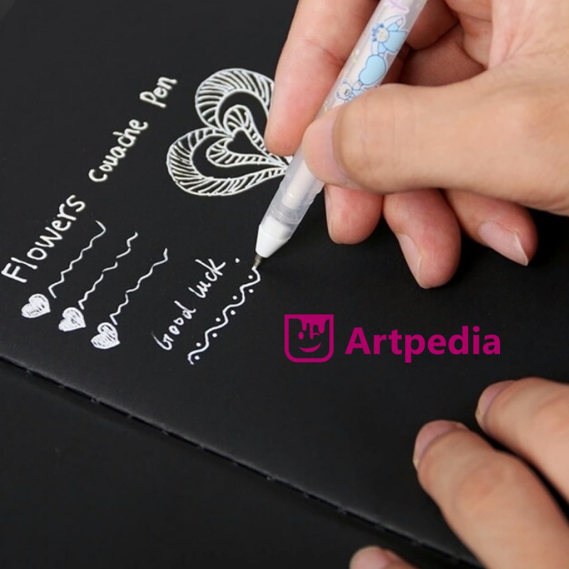 Jual White Gel Ink Pen / Pulpen Tinta Gel Putih / Pulpen Putih Kenko ...