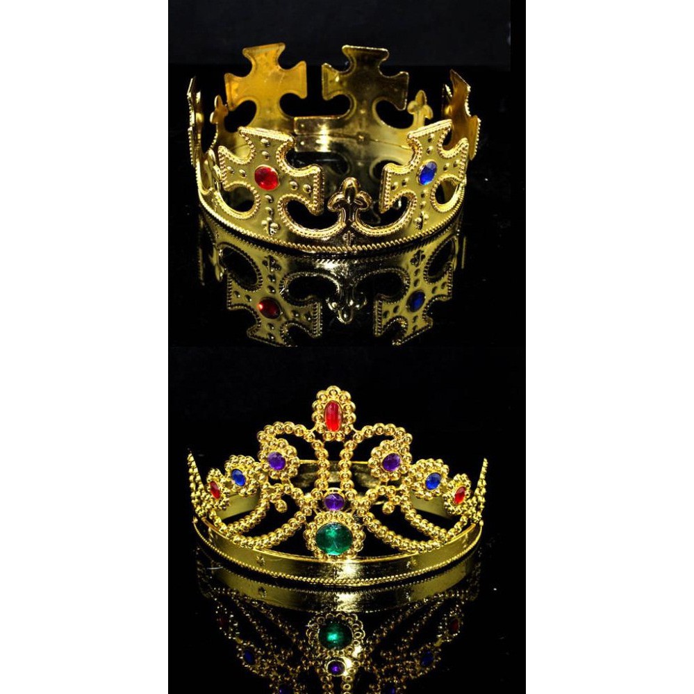Jual Mahkota Pesta Raja / Ratu, Crown Party King / Queen (Gold, Silver ...
