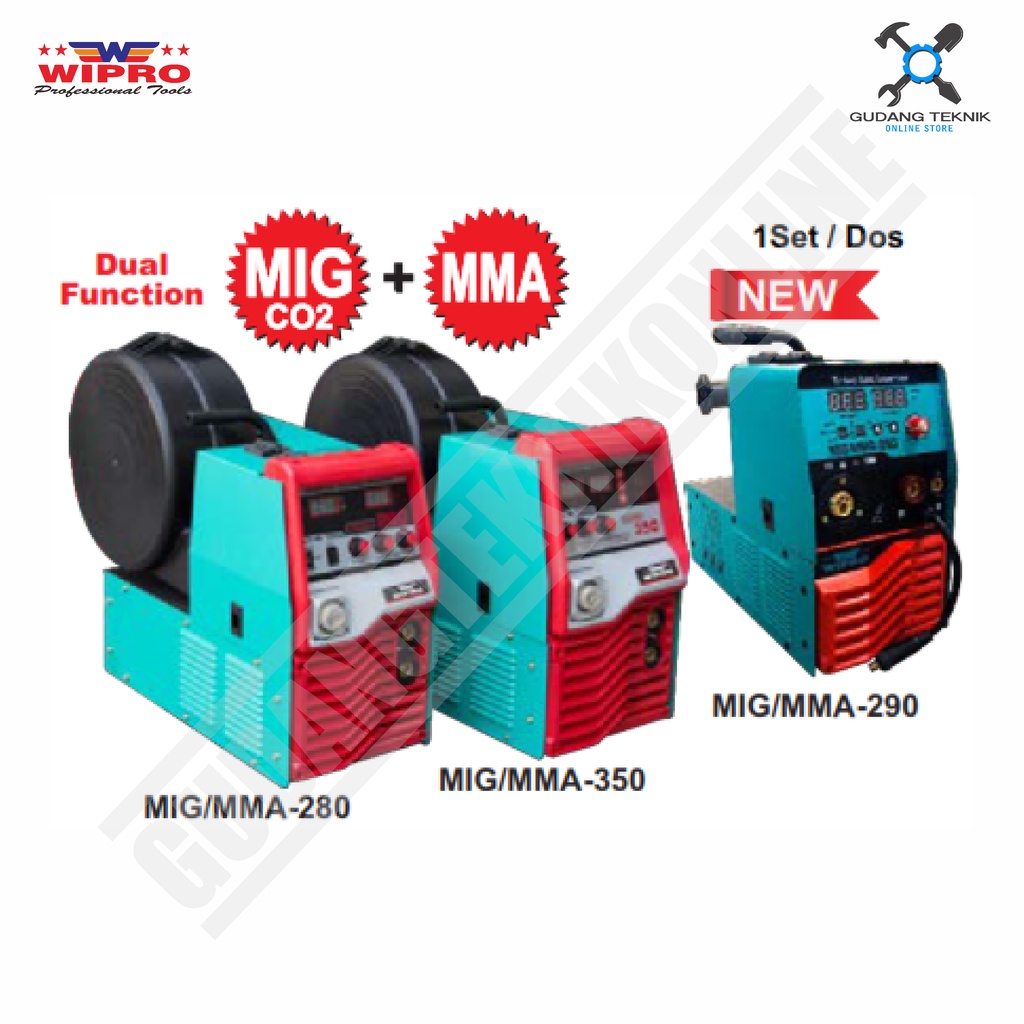 Jual Travo Las Inverter MIG Co² + MMA WIPRO MMA-290 / Welding Machine ...