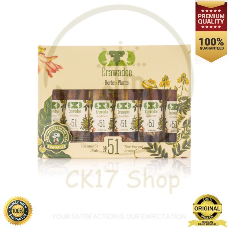 Jual Erawadee No 51 Original from Thailand, Minyak Angin Inhalasi Alami ...