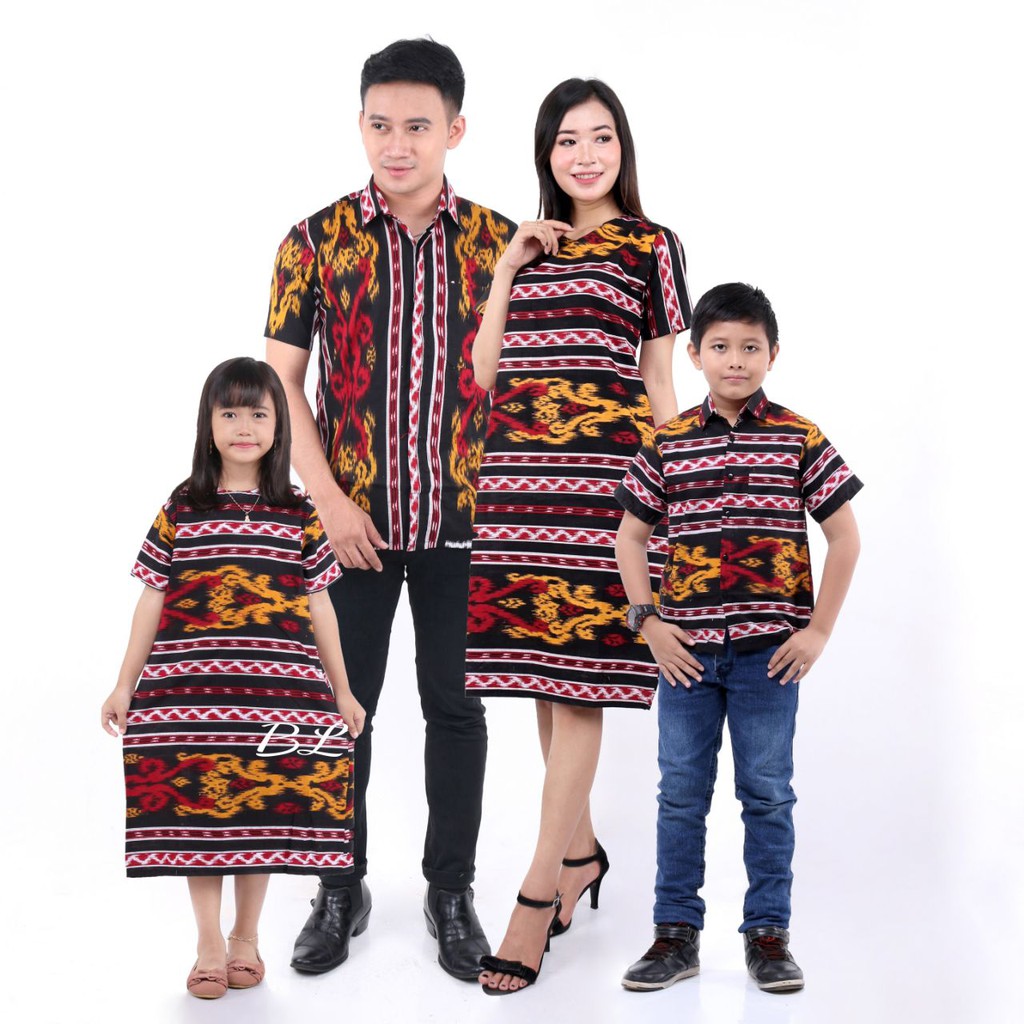 Jual Batik Couple Keluarga terbaru seragam pria wanita motif songket ...