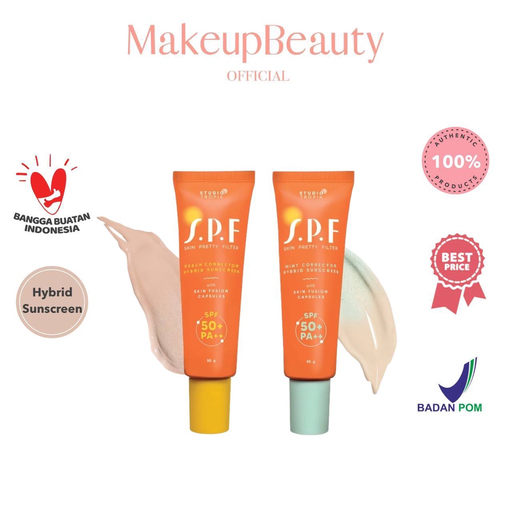 Jual STUDIO TROPIK SPF 50+ PA++ Skin Pretty Filter - Mint | Peach 50 / ...