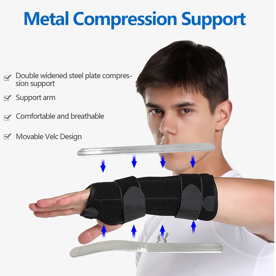 Jual PREORDER 1Pcs Professional Wrist Support Metal Steel Plate Wrist ...
