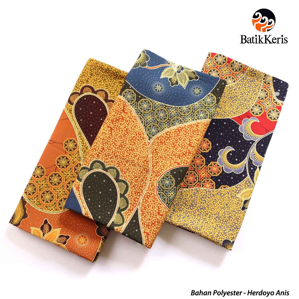 Jual Batik Keris Bahan Kemeja Polyester Herdoyo Anis | Shopee Indonesia