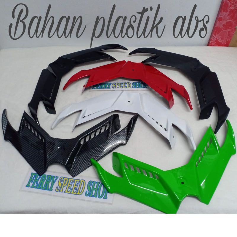 Jual Winglet Ninja 250 fi old , Ninja 250r karbu / Winglet plastik abs ...