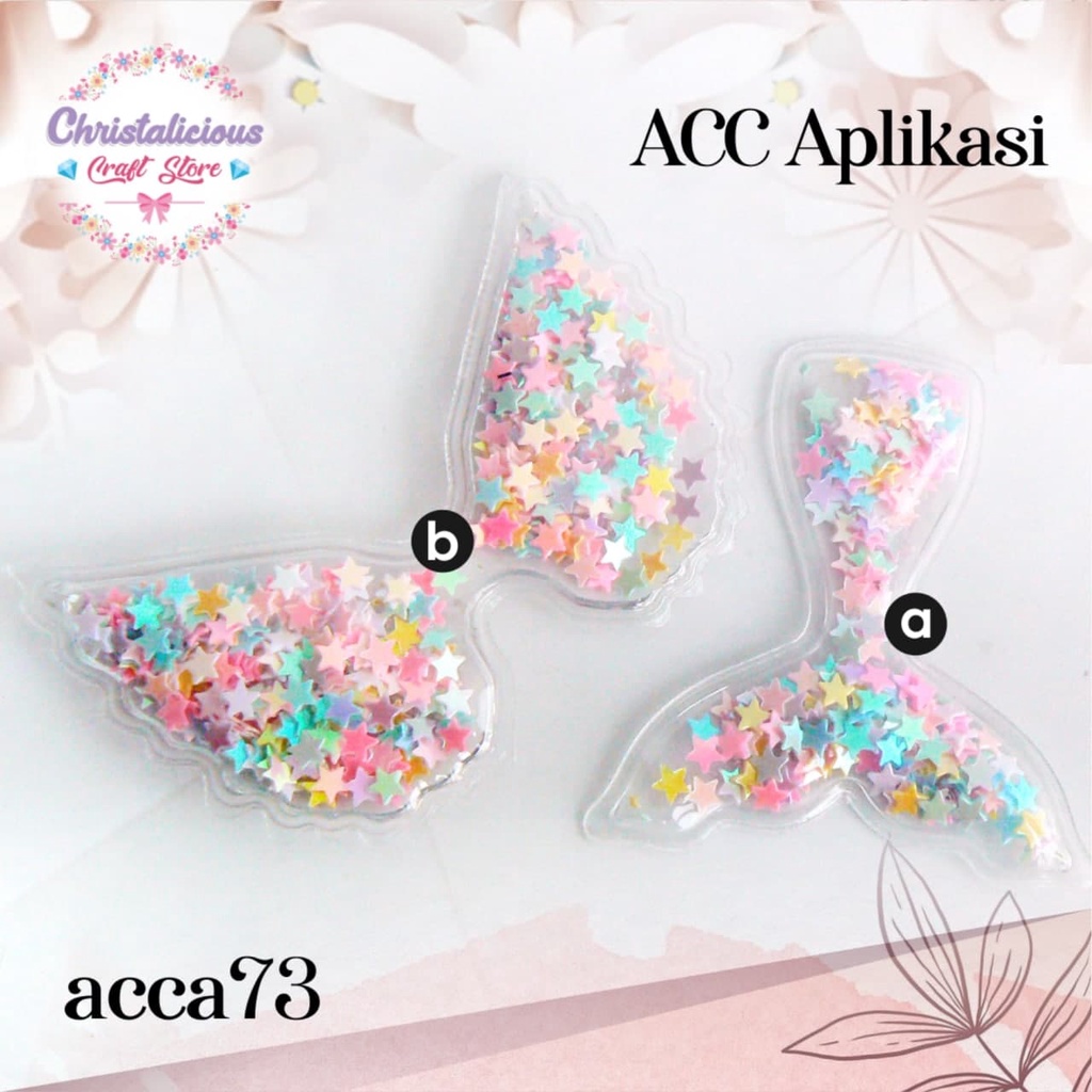 Jual Aplikasi sayap dan ekor mermaid warna-warni pastel plastik ...