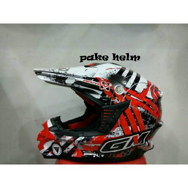 Jual helm cross merk GM. | Shopee Indonesia