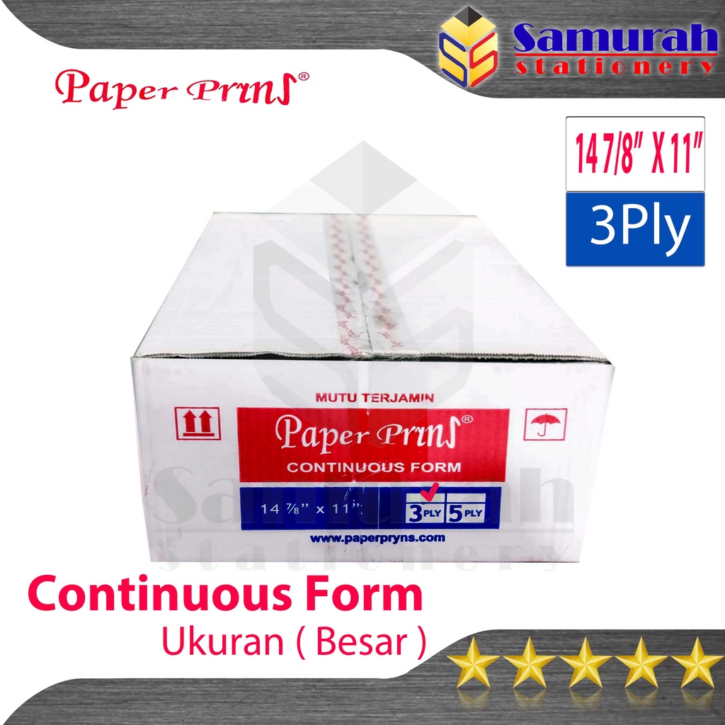 Jual Kertas Continuous Form Paper Prins 14 7/8 x 11 " ( Besar ) B3 Ply ...