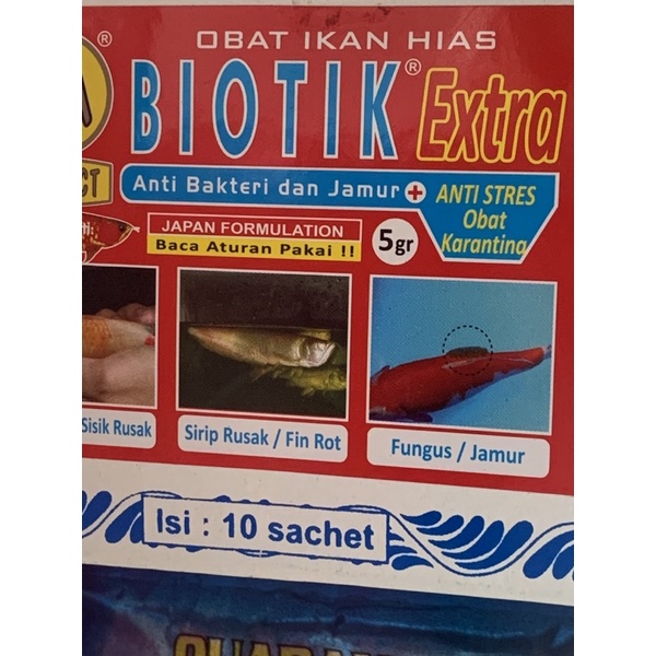 Jual Obat ikan hias Biotik extra anti bakteri dan jamur anti stress ...