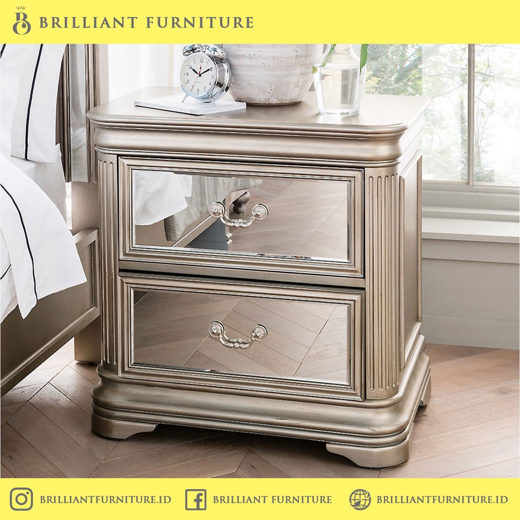 Jual MEJA NAKAS MINIMALIS MEWAH 2 LACI / MODERN BEDSIDE TABLE | Shopee ...