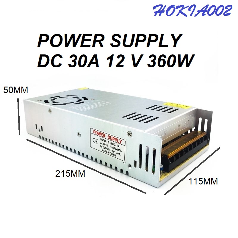 Jual TRAFO 30A Power Supply Switching 12V 30A 360 Watt Cocok Untuk CCTV LED RADIO DSB | Shopee ...