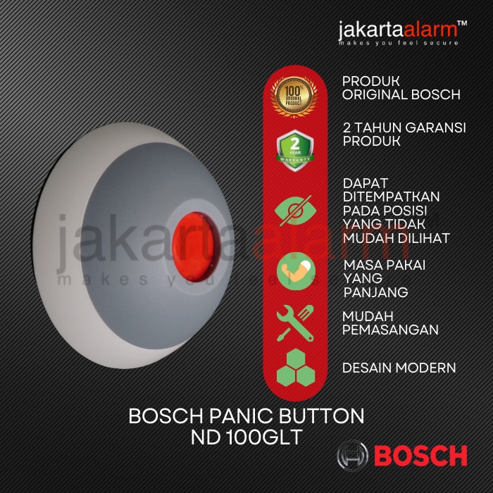 Jual Panic Button Alarm Hold Tombol Darurat BOSCH ND-100-GLT ISC-PB1-100 | Shopee Indonesia