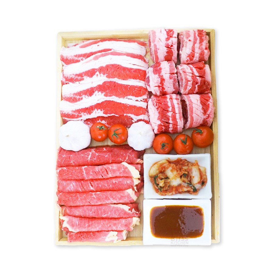 Jual KOREAN BBQ SET - Beef 1kg + Kimchi 250gr + Sauce 250gr for 4-5 pax ...