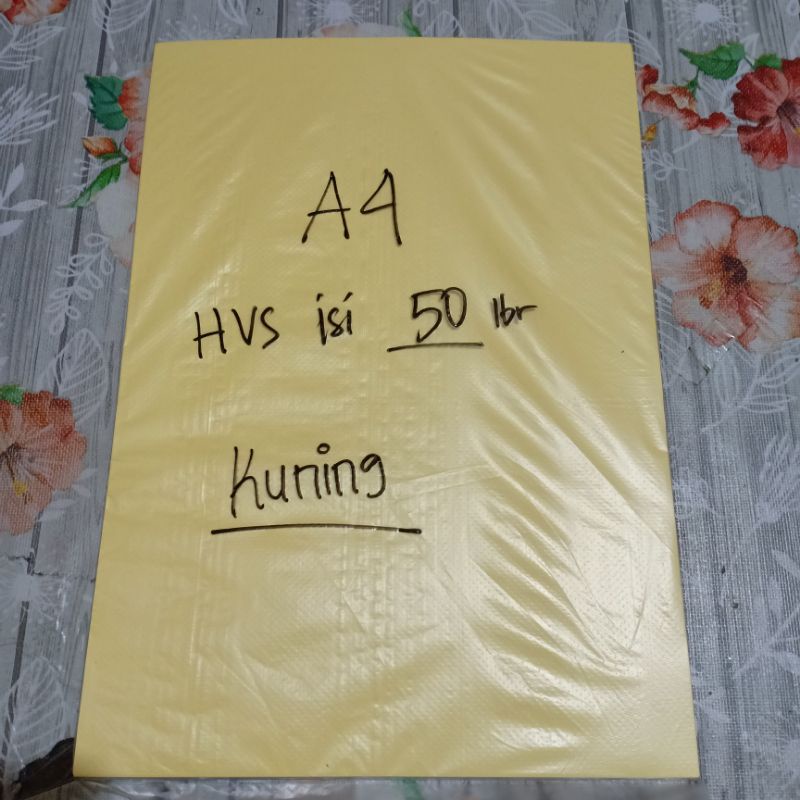 Jual Kertas HVS A4 Warna KUNING Eceran Isi 50 Lembar / Paper Fotocopy ...