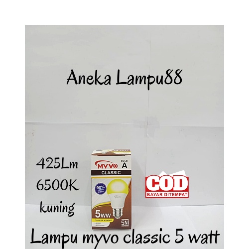 Jual Lampu Bohlam LED 5 WATT CLASSIC - LAMPU 5 WATT - MYVO CLASSIC | Shopee Indonesia