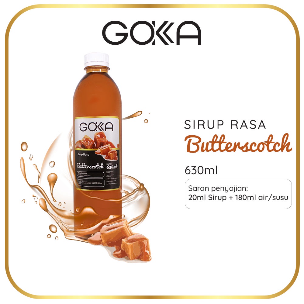 Jual Gokka Sirup butterscotch - syrup minuman 640ml | Shopee Indonesia