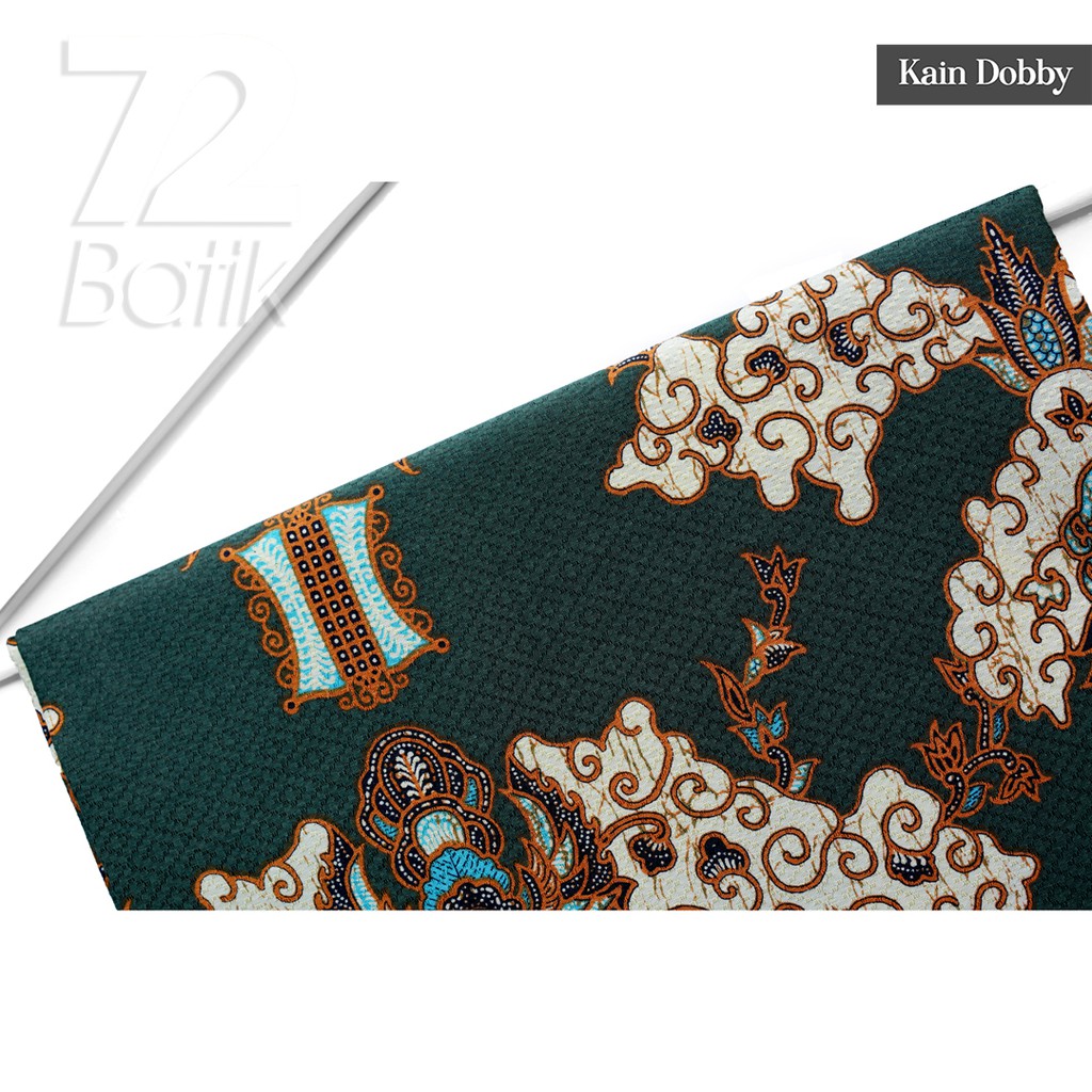 Jual KAIN BATIK PREMIUM Dobby Motif Rumah Adat Warna Hijau Ijo Tua ...