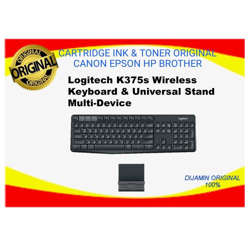 Jual Logitech K375s Wireless Keyboard And Universal Stand Multi Device Shopee Indonesia