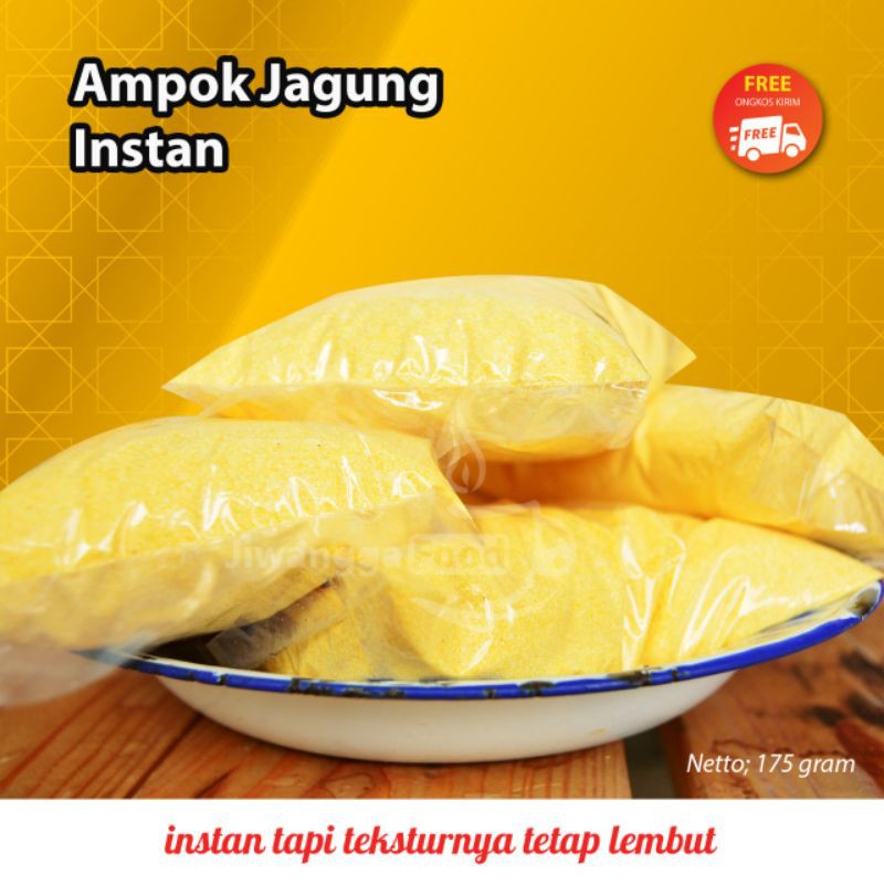 Jual ampok Jagung/Nasi Jagung/tepung jagung 170 G kemasan praktis harga ...