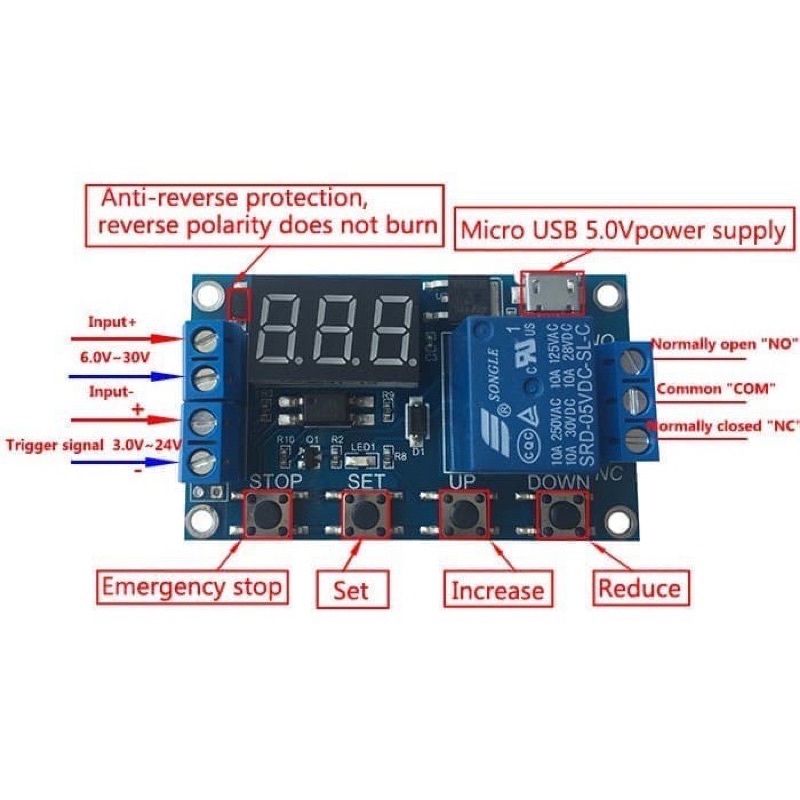 Jual MODUL MODULE SAKLAR SWITCH TIMER DIGITAL MULTIFUNGSI 5Volt PLC ...